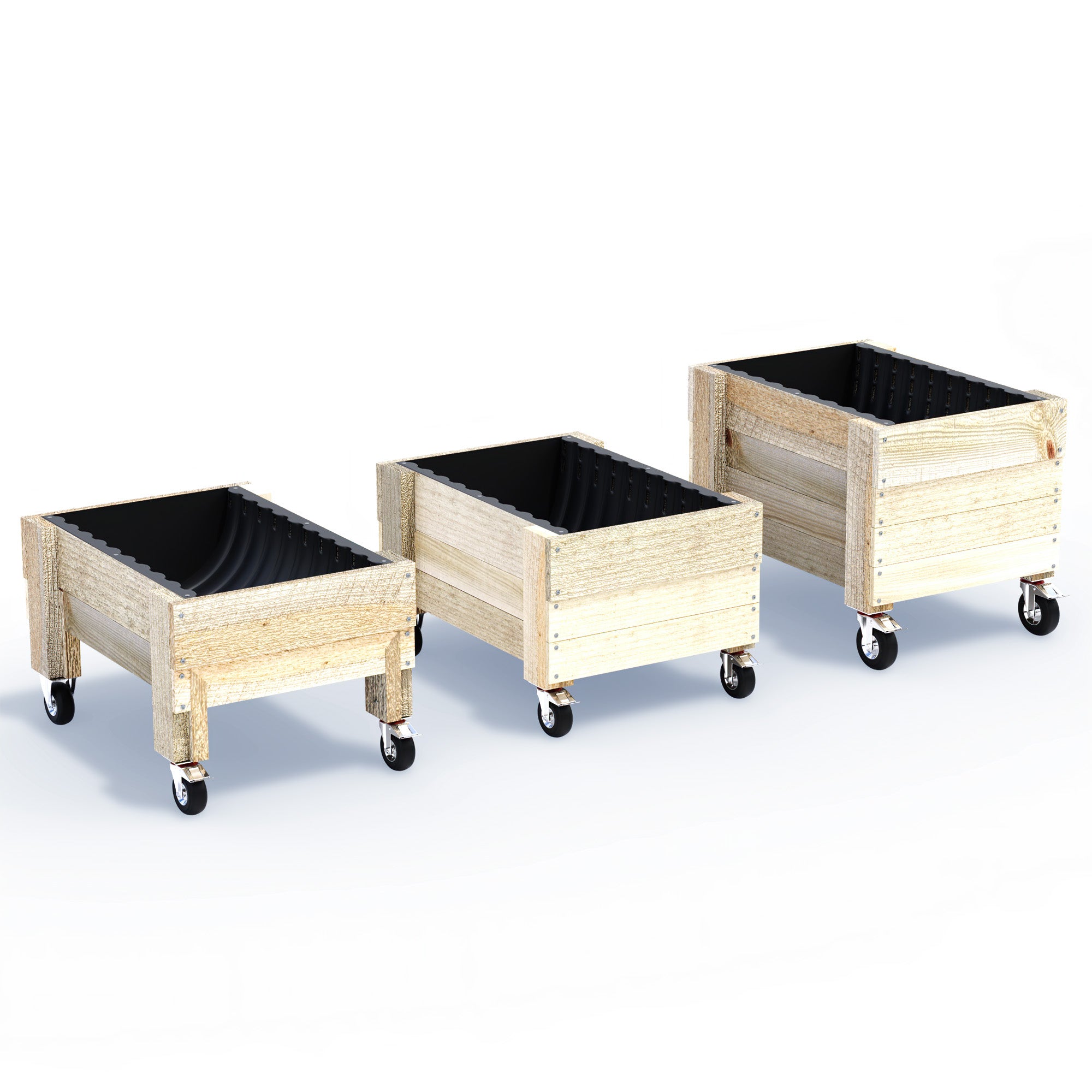 Portable Planter Boxes On Wheels 50cm High | Corrogarden – Corrogarden ...