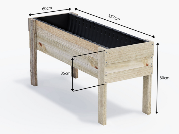Timber Raised Garden Beds on Legs or Wheels | Corrogarden – Corrogarden ...